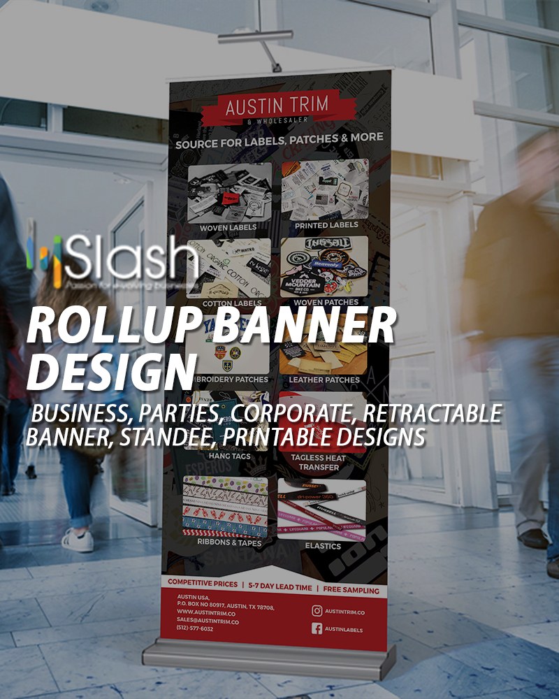 Rollup banner design | Best Rollup banner designer | 4slash